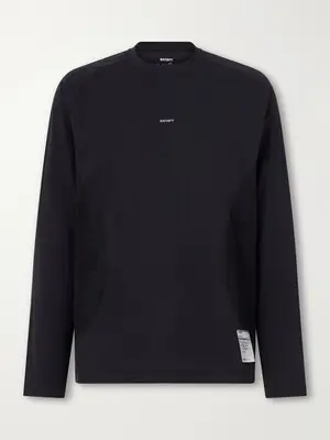 Satisfy Logo-appliquéd Ghostfleece™ Octa® Running Top - Black