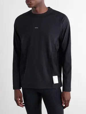 Satisfy Logo-appliquéd Ghostfleece™ Octa® Running Top