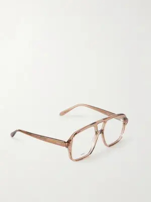 Loewe Slim Rectangular Aviator-style Acetate Glasses