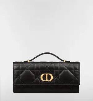 Dior Caro Tulip Clutch - Black