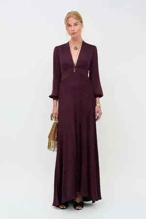 Rixo Emory Floral Trail Jacquard Wine Regular
