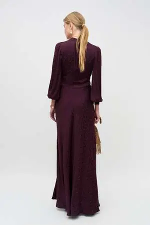 Rixo Emory Floral Trail Jacquard Wine Regular