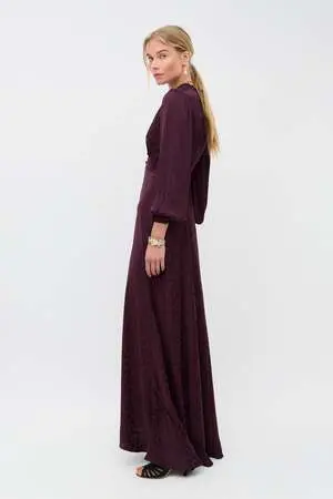 Rixo Emory Floral Trail Jacquard Wine Regular