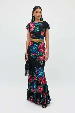 Rixo Ordinia Vintage Bouquet Regular - Black