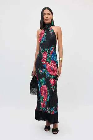 Rixo Maura Vintage Bouquet Regular - Black