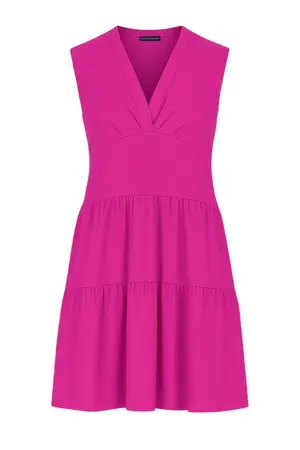 CONQUISTA Fuchsia Micromodal-blend Jersey Sleeveless Dress - Pink