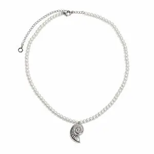 CIER Nautilus Pearl Necklace - Silver