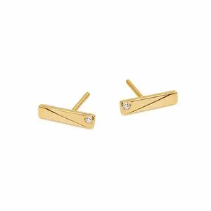CIER Flex Diamond Stud Earrings - Gold