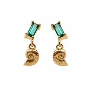 CIER Nautilus Stud Earrings - Gold