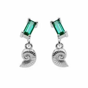CIER Nautilus Stud Earrings - Silver