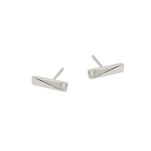 CIER Flex Diamond Stud Earrings - Silver