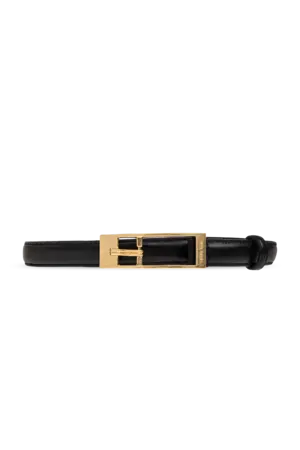ANINE BING Elly’ Leather Belt - Black