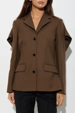 Loewe Wool Blazer With Decorative Back