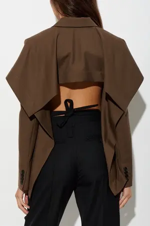 Loewe Wool Blazer With Decorative Back