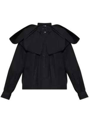 Comme Des Garçons Shirt With Decorative Bow - Black