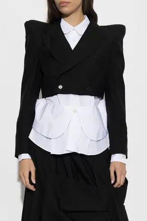 Comme Des Garçons Wool Double-breasted Blazer