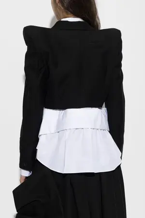 Comme Des Garçons Wool Double-breasted Blazer