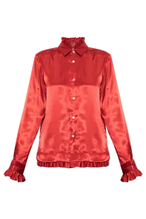 Comme Des Garçons Ruffle Shirt - Red