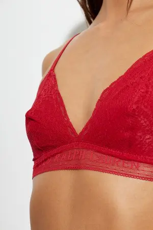 Polo Ralph Lauren Lace Bra - Red