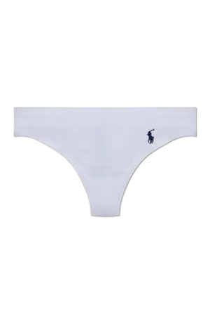 Polo Ralph Lauren Cotton Thong With Logo - White