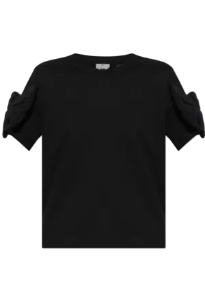 Comme Des Garçons T-shirt With Decorative Appliqués - Black