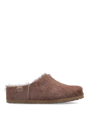 UGG Otzo Calf Hair Clog’ Leather Shoes - Brown
