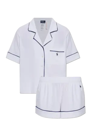 Polo Ralph Lauren Two-piece Pyjama With Logo - White