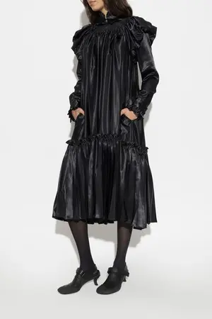 Comme Des Garçons Dress With Puff Sleeves - Black