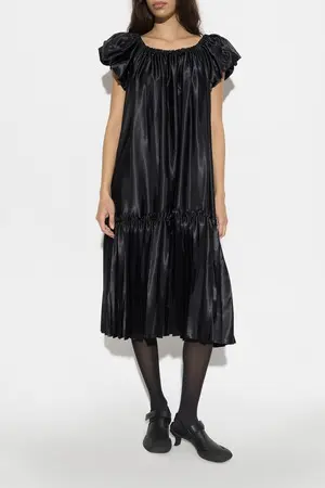 Comme Des Garçons Dress With Puff Sleeves - Black