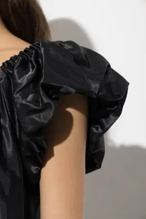 Comme Des Garçons Dress With Puff Sleeves - Black
