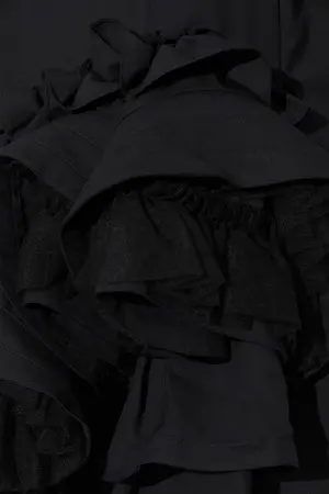Comme Des Garçons Wool Dress With Ruffles