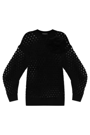 Blumarine Woolen Openwork Sweater