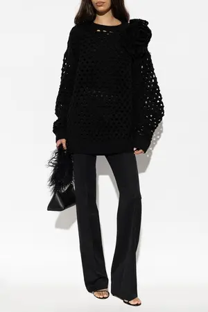 Blumarine Woolen Openwork Sweater