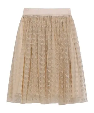 Dolce & Gabbana Silk Midi Skirt - Nude