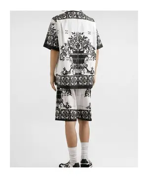 Dolce & Gabbana Dolce Gabbana Majolica-printed Poplin Hawaii Shirt