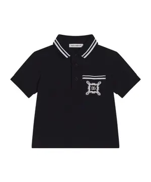 Dolce & Gabbana Logo-embroidered Polo Shirt - Midnight Blue