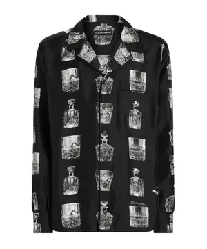 Dolce & Gabbana Dolce Gabbana Printed Long Sleeve Shirt - Black