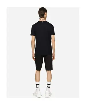 Dolce & Gabbana Dolce Gabbana Logo Patch V-neck T-shirt
