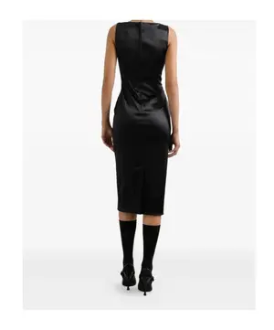 Dolce & Gabbana Dolce Gabbana Square Neck Midi Sleeveless Dress