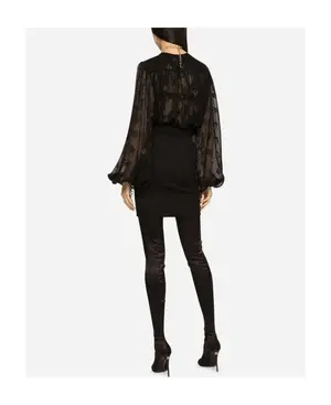 Dolce & Gabbana Logo-plaque High-waisted Miniskirt