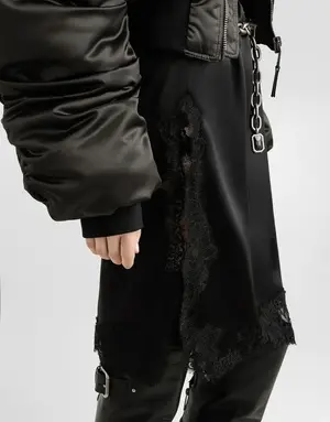 Dolce & Gabbana Dolce Gabbana A-line Satin Midi Skirt
