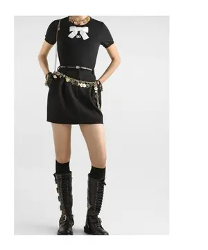Dolce & Gabbana Dolce Gabbana Bow Detailed Jersey T-shirt