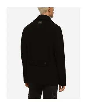 Dolce & Gabbana Dolce Gabbana Branded Tag Double-breasted Pea Coat