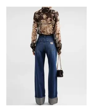 Dolce & Gabbana Dolce Gabbana Rose Printed Chiffon Shirt
