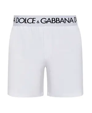 Dolce & Gabbana Logo-waistband Boxer Shorts - White