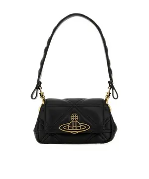 VIVIENNE WESTWOOD Hazel Orb Plaque Small Handbag - Black
