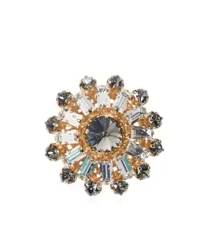 Dolce & Gabbana Dolce Gabbana Floral Motif Brooch - Multicolor