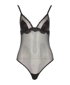 Dolce & Gabbana Dolce Gabbana Lace Tulle Bodysuit - Gray