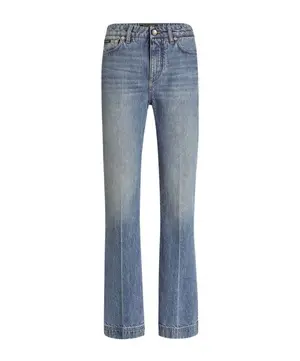 Dolce & Gabbana Logo-plaque Jeans - Light Blue