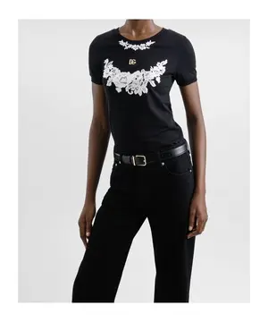 Dolce & Gabbana Lace-detailed T-shirt